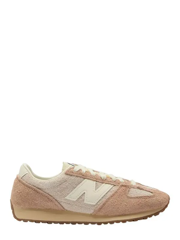 NEW BALANCE 471 Panelled Brushed Suede Sneakers - Beige