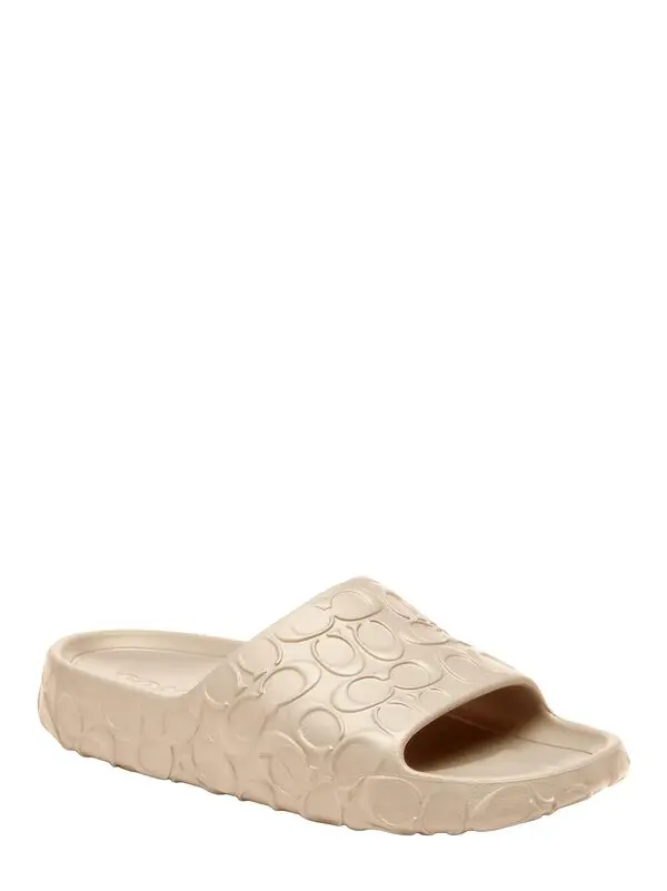 COACH Bay Signature Slides - Ivory