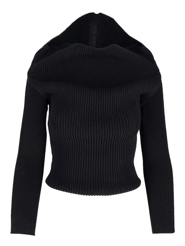 Rick Owens Concordians Ribbed Sweater - Black