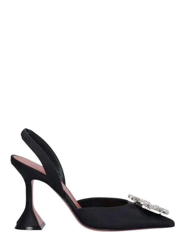 Amina Muaddi Rosie Silk Pumps - Black