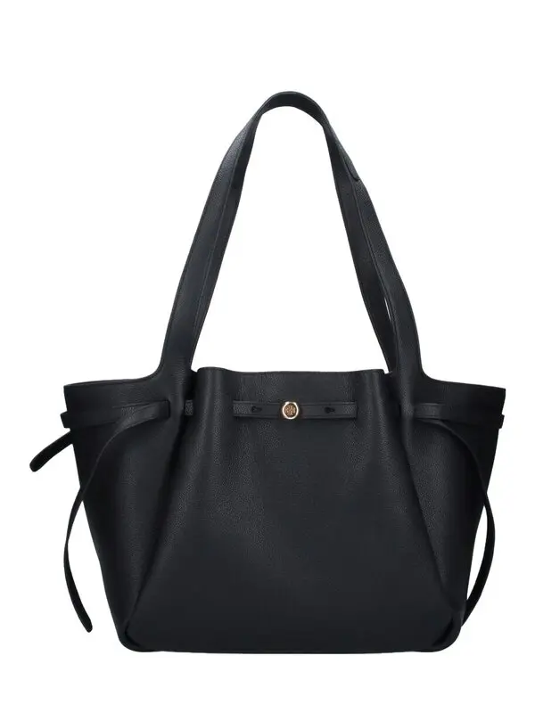 Tory Burch Romy Large Belted Tote Bag - Black