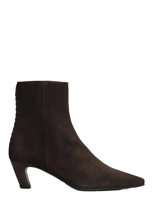EVALUNA High Heel Ankle Boots - Brown