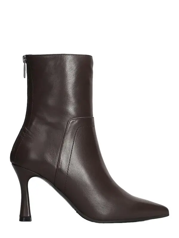 EVALUNA High Heel Ankle Boots - Brown