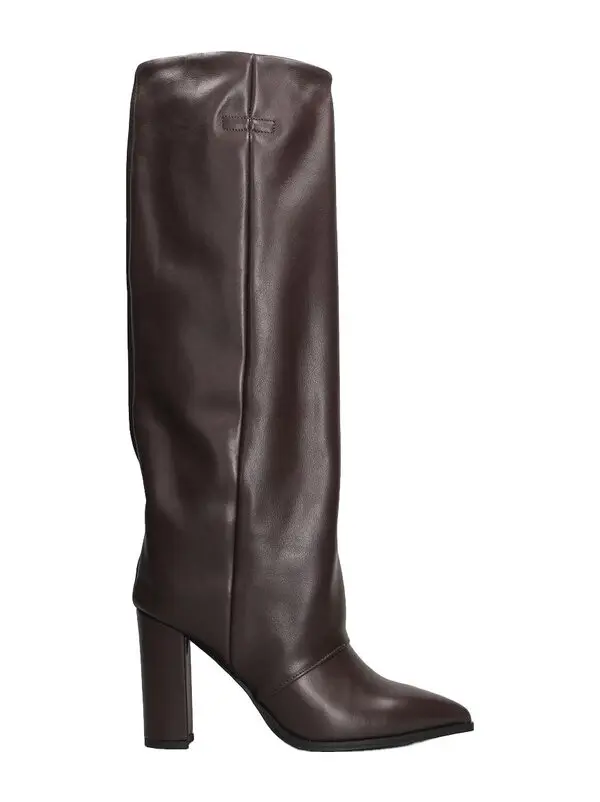 GISEL MOIRE Dixi High Heel Boots - Brown