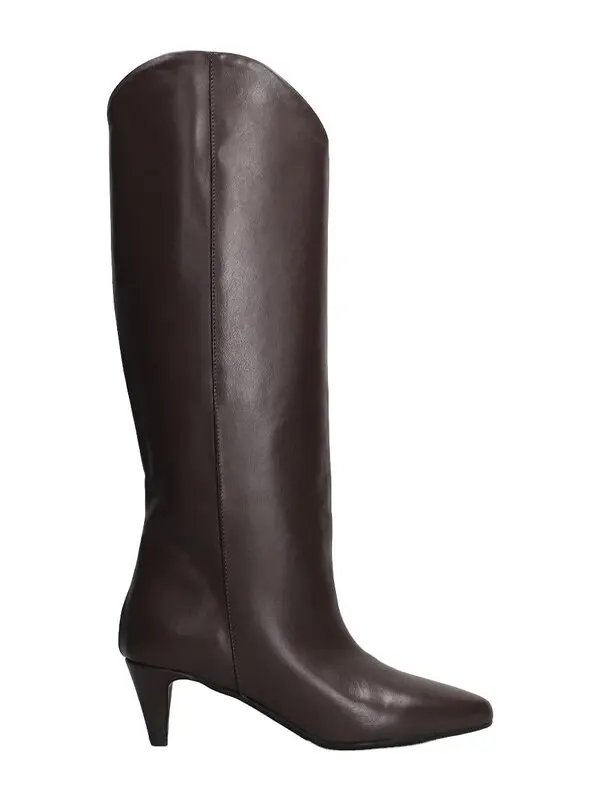 GISEL MOIRE Gitana High Heel Boots - Brown