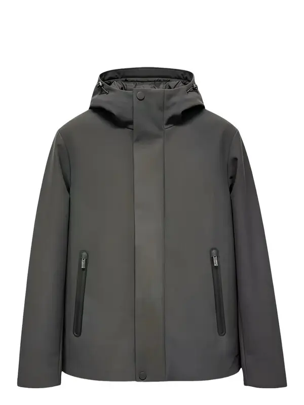 AERON Zipped-pockets Hooded Jacket - Grey