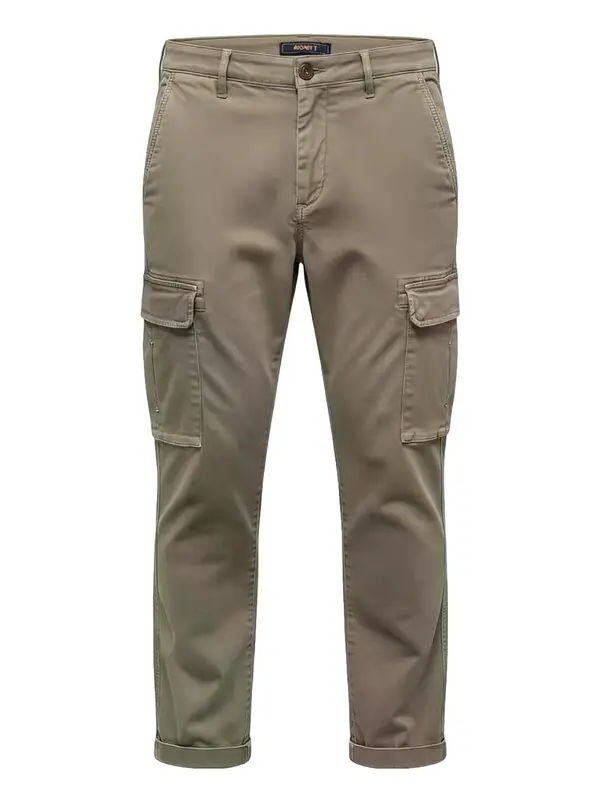 40WEFT Cargo-pockets Straight-leg Trousers - Green