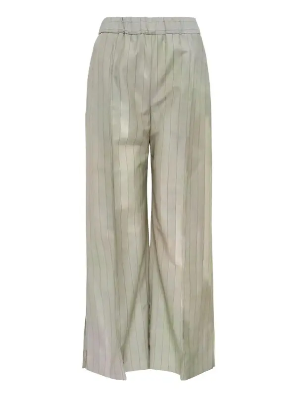 JIL SANDER Pinstripe Trousers - Green