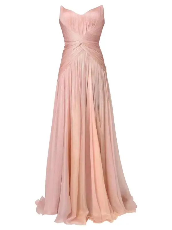 IRIS SERBAN Eleonora Strapless Maxi Dress - Pink