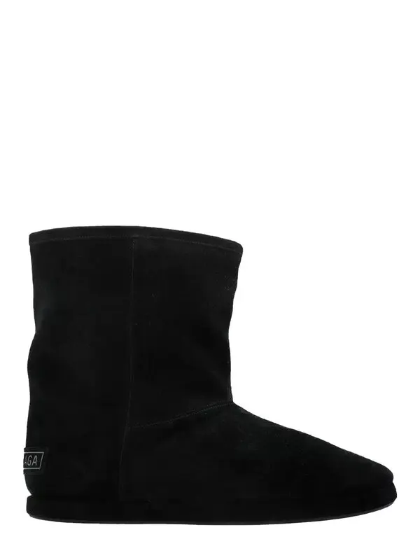 Balenciaga Alaska Soft Suede Boots - Black