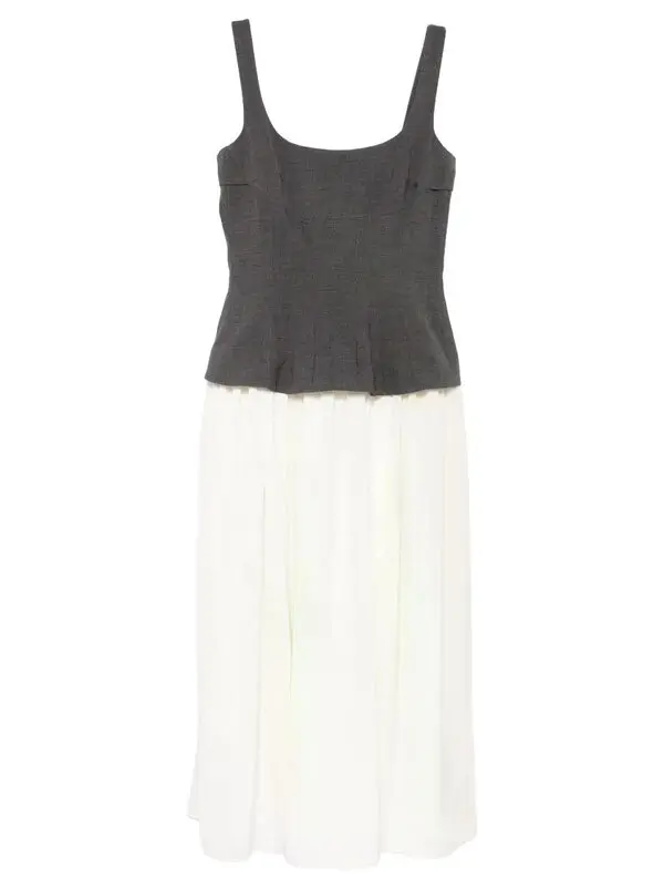 Stine Goya Square-neck Midi Dress - Grey