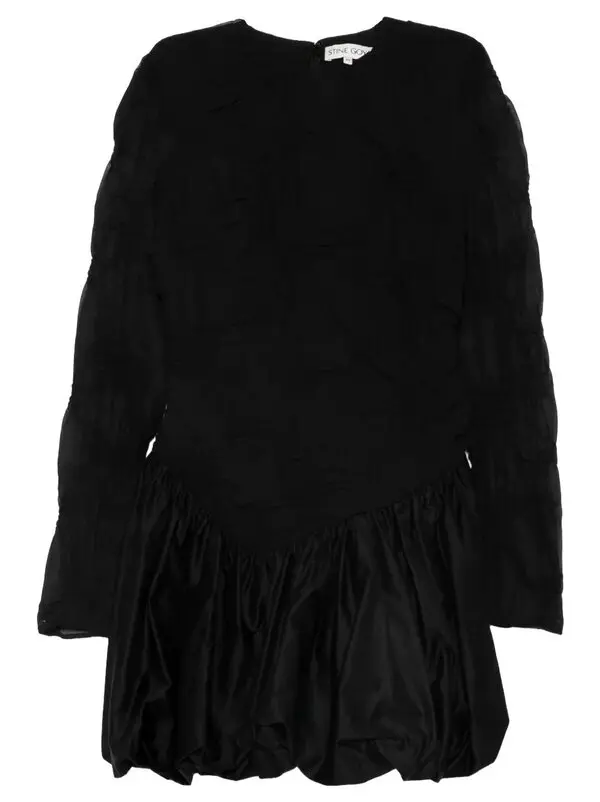 Stine Goya Smocked Mini Dress - Black