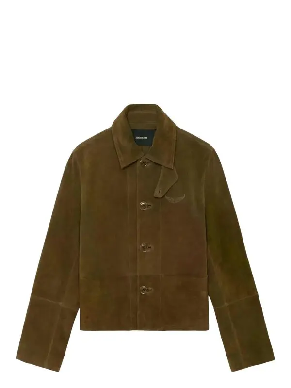 Zadig&Voltaire Lessa Button Suede Jacket - Green