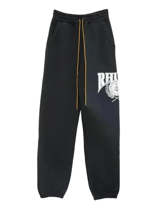 Rhude Parcours Des Saint-cloud Logo-print Track Pants - Black