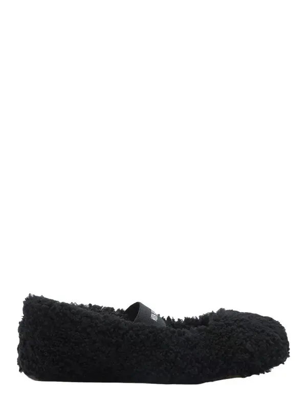 Moon Boot Shearling Ballerina Flats - Black