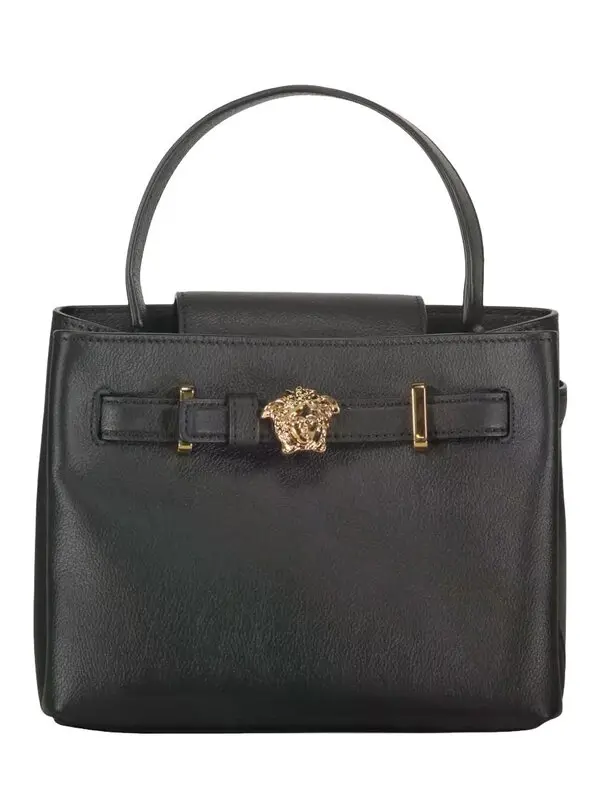 Versace Leather Medusa Tote - Black