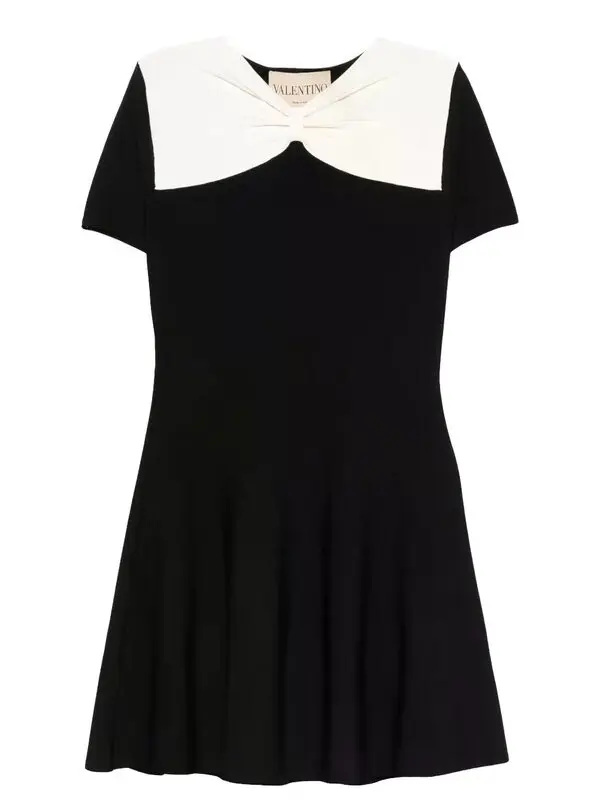 Valentino Garavani Bow-detail Mini Dress - Black