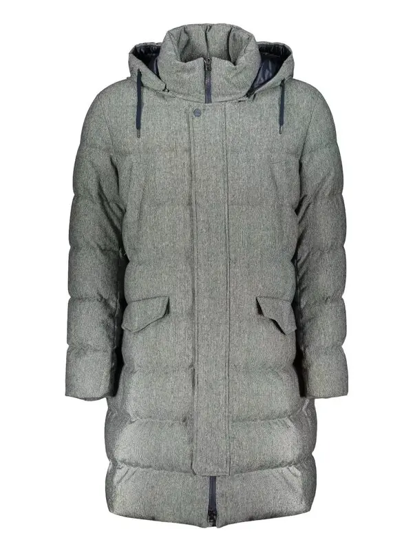 Herno Adjustable-hood Padded Coat - Grey