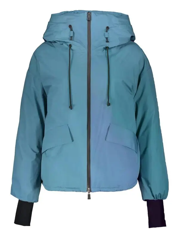 Herno Zip-up Hooded Down Jacket - Blue