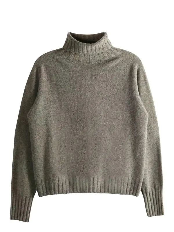 MARGARET HOWELL Knitted Roll-neck Top - Grey