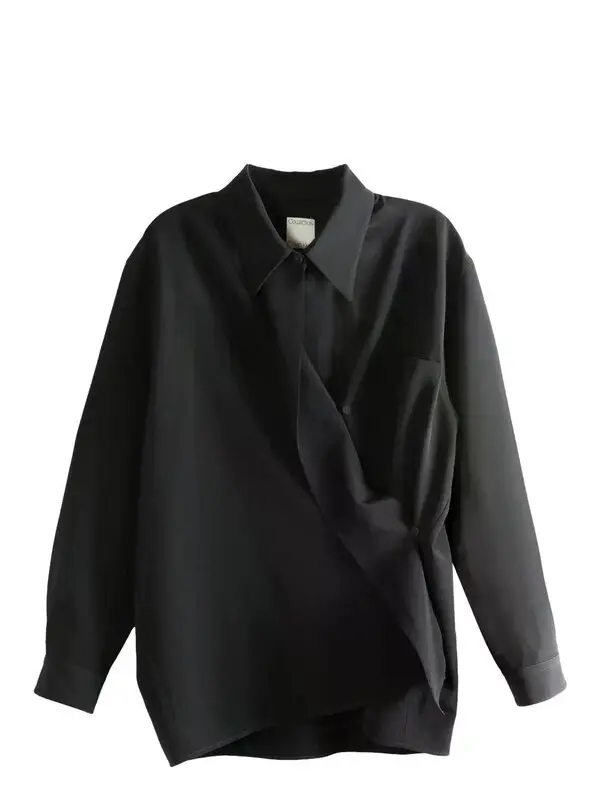 Calvin Klein Pocket Draped Shirt - Black