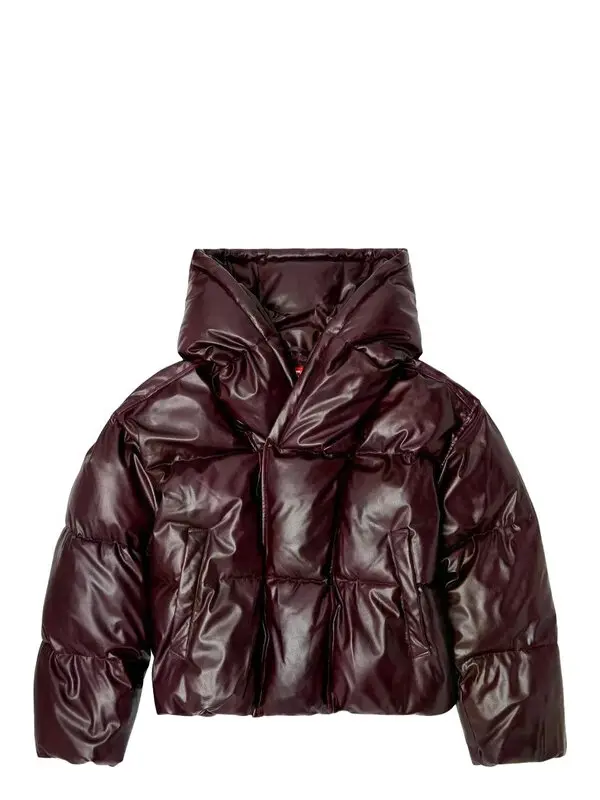 Diesel Padded Hooded Jacket - Purple