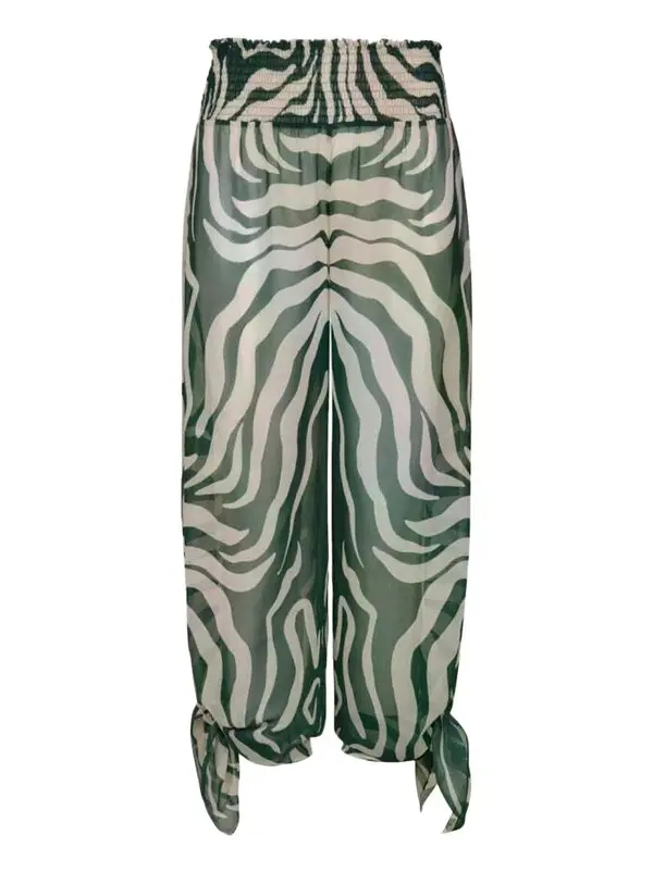 Johanna Ortiz Zebra-stripe Trousers - Green