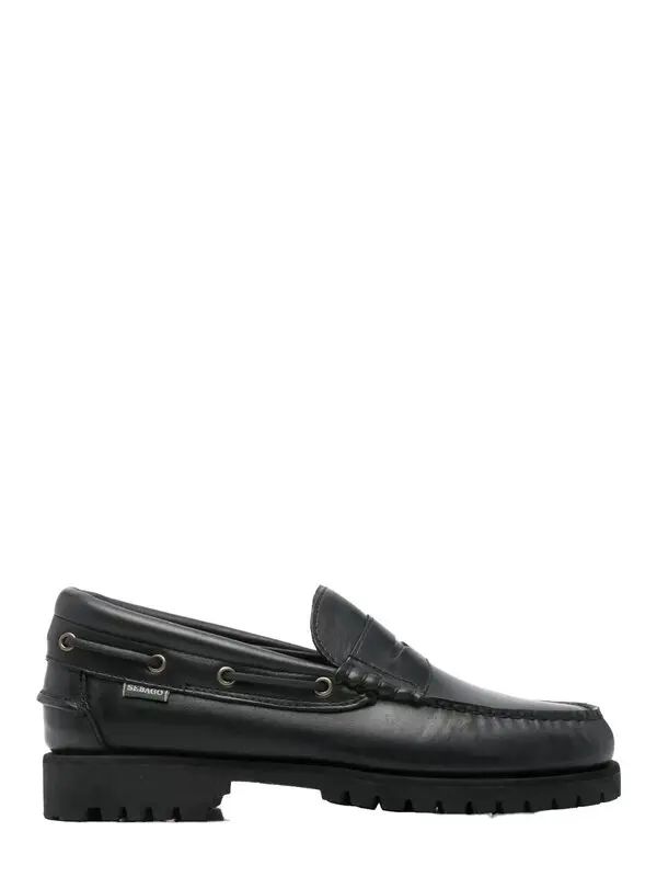 SEBAGO Tread-sole Penny Loafers - Black