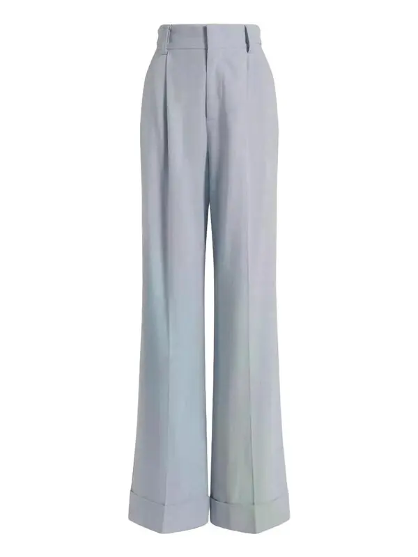 Alberta Ferretti Cuffed Trousers - Blue