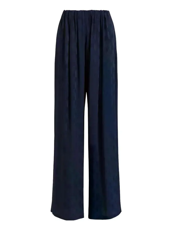 Alberta Ferretti Elastic-waistband Wide Leg Trousers - Blue