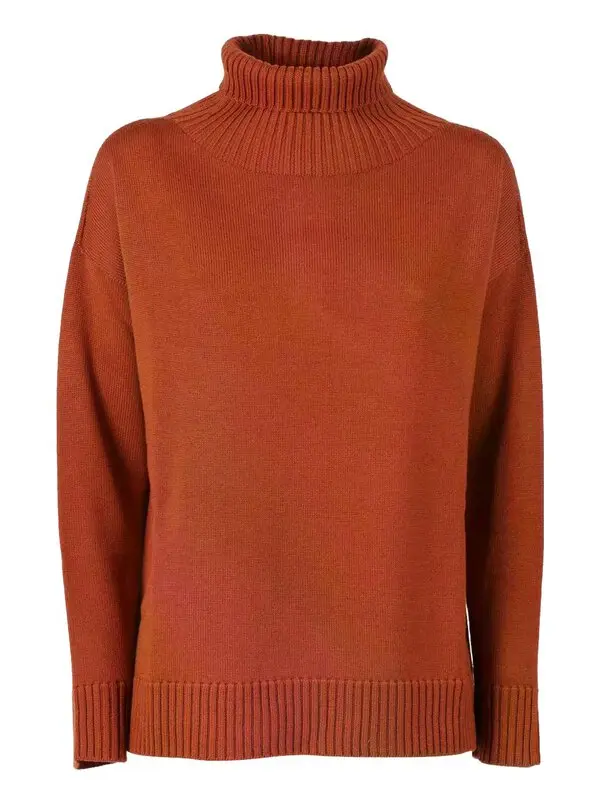 Max Mara Roll-neck Mino Top - Orange