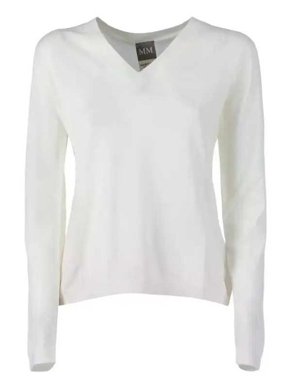 Max Mara Vezzoso V-neck Top - White