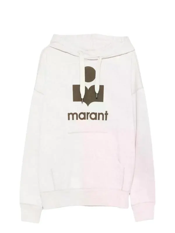 MARANT Logo-detail Hoodie - Neutrals