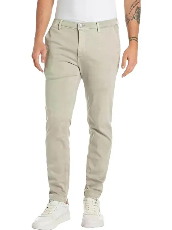 REPLAY Button Detailed Jeans - Neutrals
