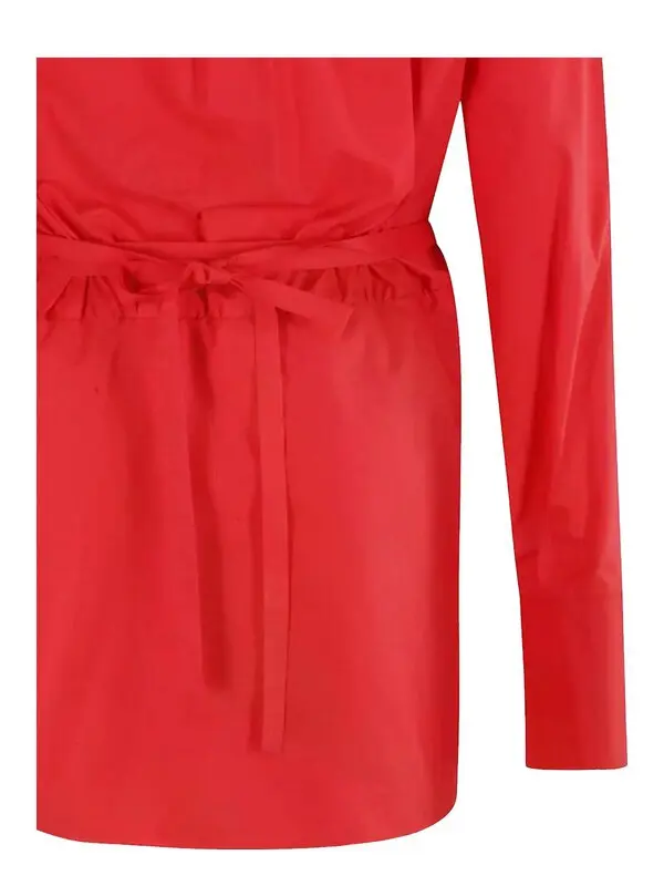 Federica Tosi Button-fastening Mini Shirt Dress - Red