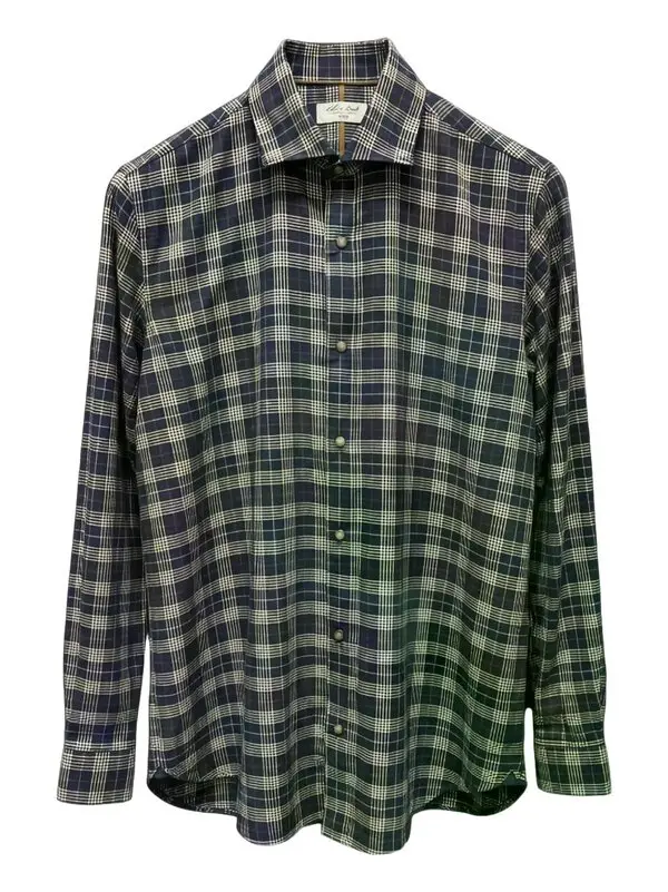 ALLEY DOCKS 963 Checked Shirt - Blue