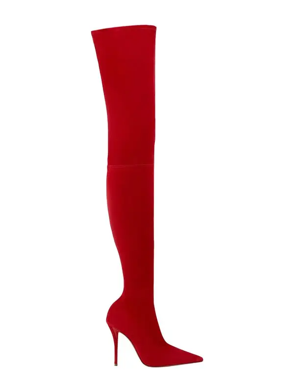CHRISTIAN LOUBOUTIN Miss Z Botta Alta Over-the-knee Boots 100 - Red