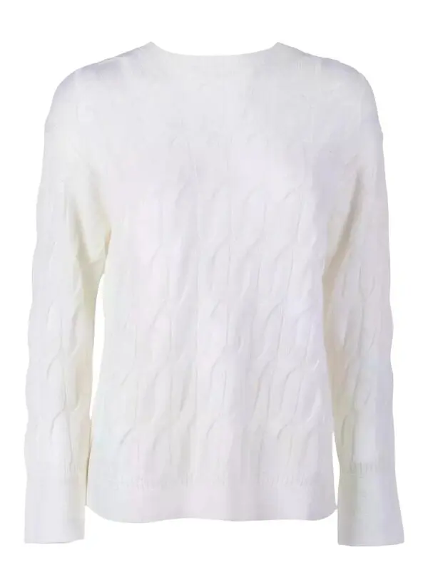 Max Mara Cable Knit Sweater - White