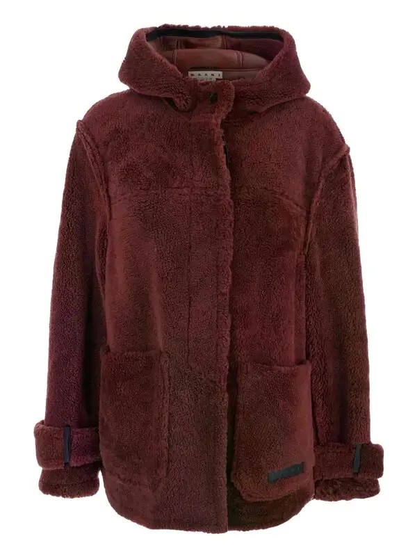 Marni Hooded Fleece Jacket - Red