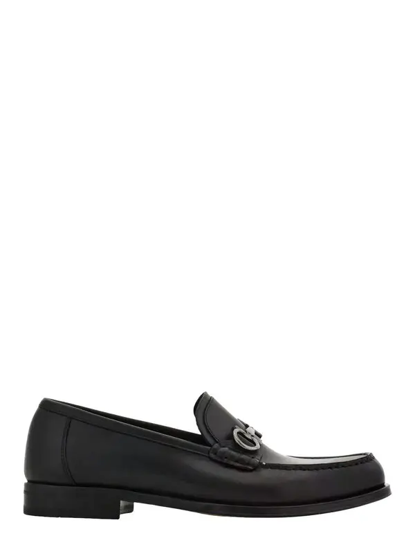FERRAGAMO Gancini Buckle Loafers - Black