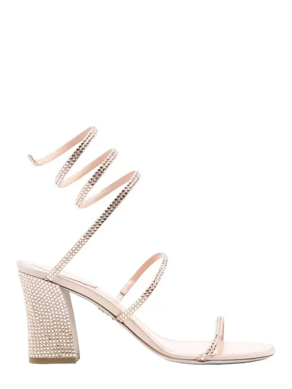 Rene Caovilla 80mm Cleo Embellished Sandals - Neutrals