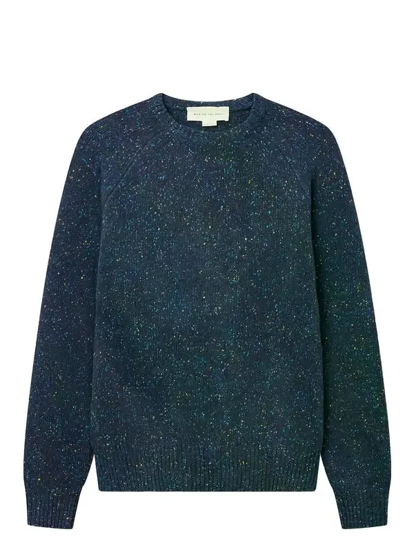 MAN ON THE BOON. Mélange-effect Sweater - Blue