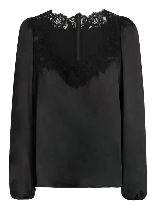 Dolce & Gabbana Lace-detail Top - Black