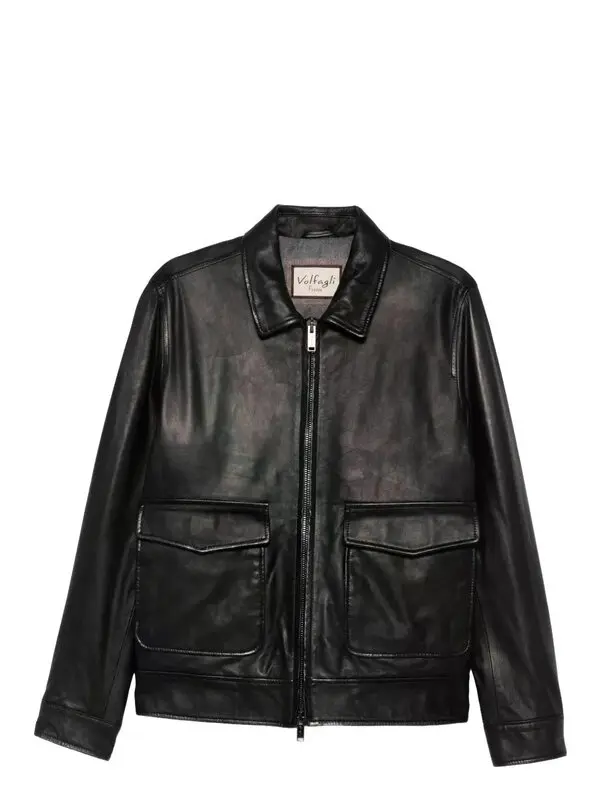 VOLFAGLI FIRENZE Leather Jacket - Black