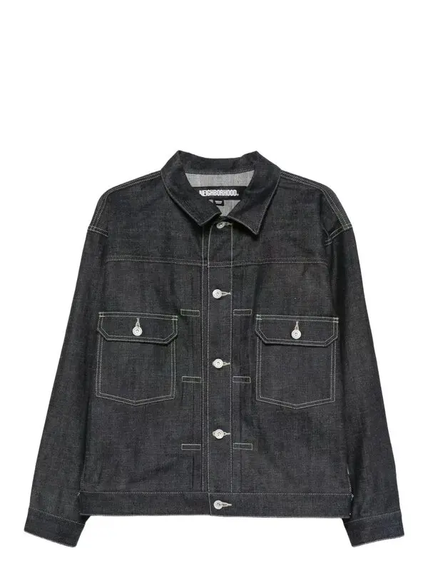 NEIGHBORHOOD Button-fastening Denim Jacket - Blue