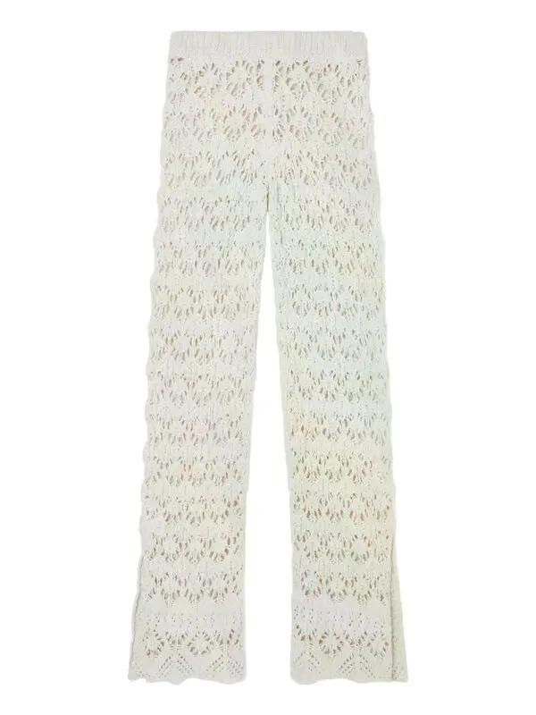Alanui Lagoon Crochet Trousers - White
