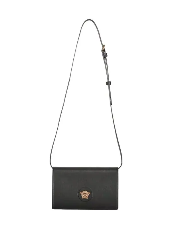 Versace Logo Leather Mini Bag - Black