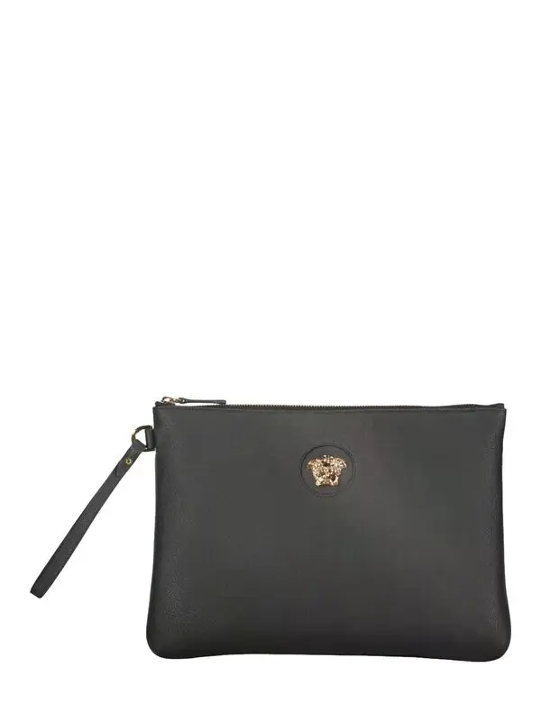 Versace Medusa Head-embellishment Clutch Bag - Black