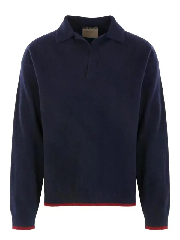 FEDERICO CURRADI X 10 Corso Como Contrasting-trim Sweater - Blue