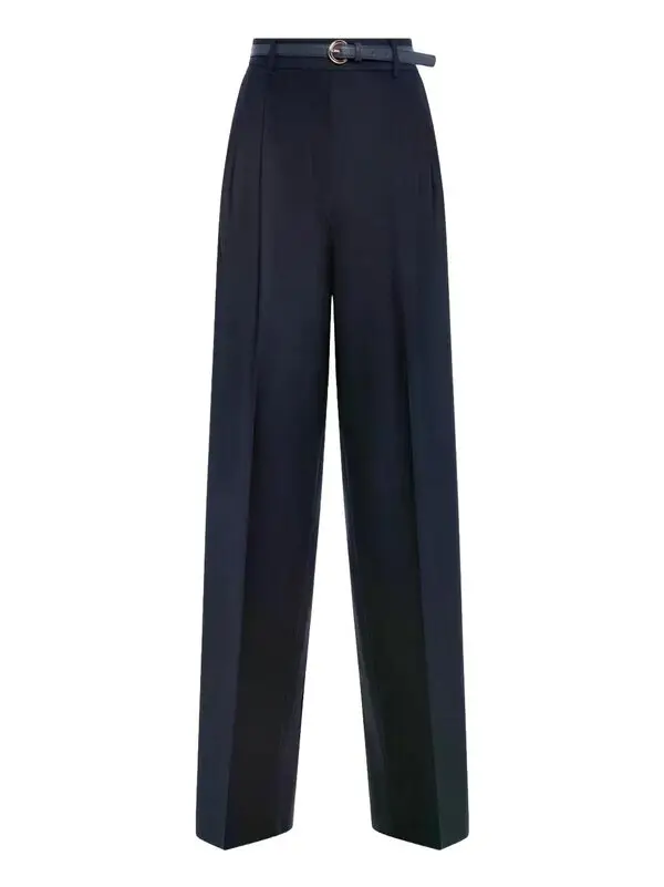 Max Mara Belted Trousers - Blue
